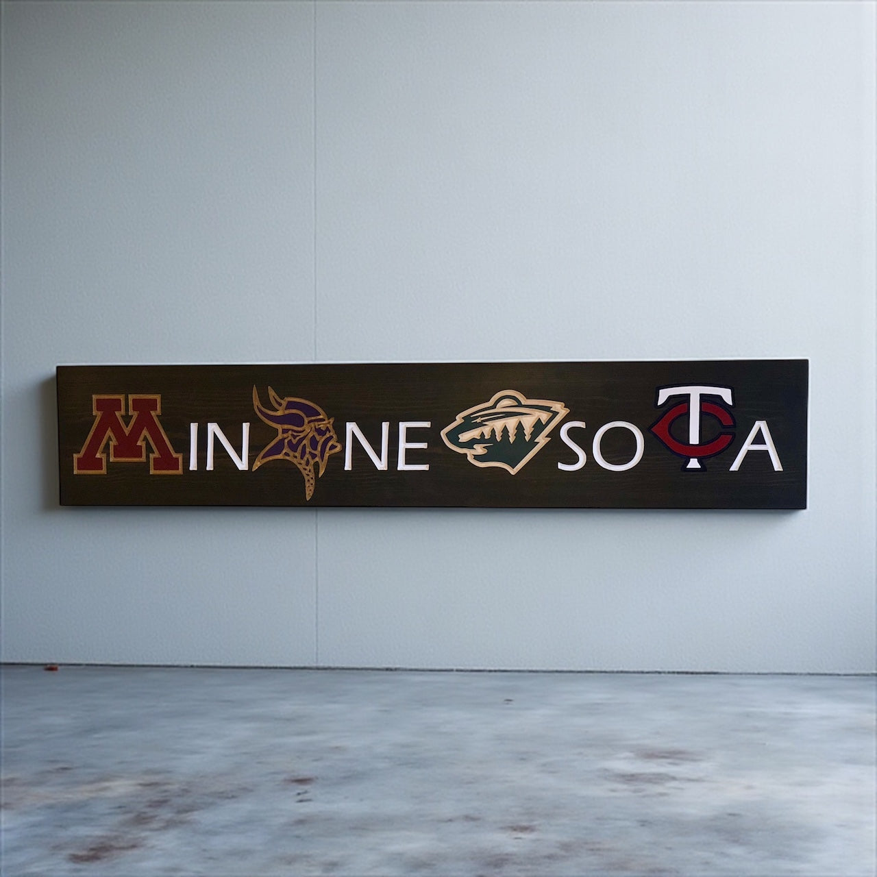 Minnesota Team Sign-Wild Color – CARVEDN - Wood Signs